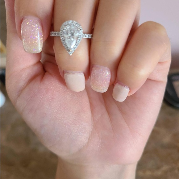 Custom | Jewelry | Custom 8k White Gold Diamond Engagement Ring | Poshmark